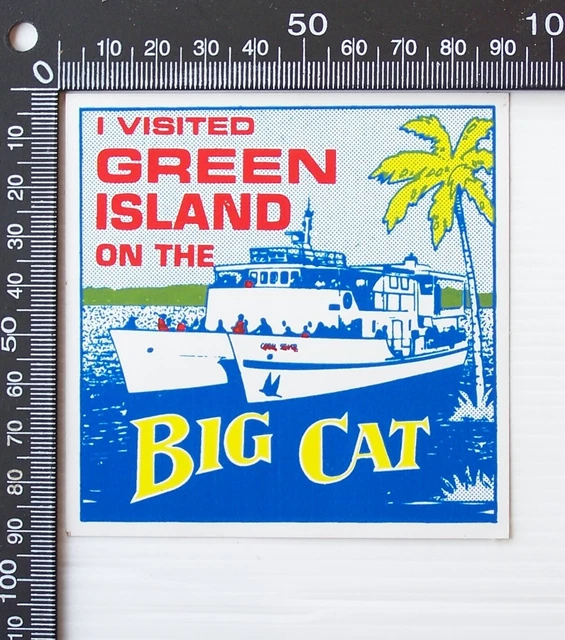 VINTAGE BIG CAT Green Island Queensland Souvenir Advertising Promo ...