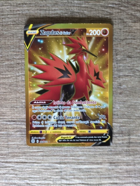 ZAPDOS DI GALAR V 182/172 ITA Astri Lucenti Rara Segreta Mint Pokemon ...
