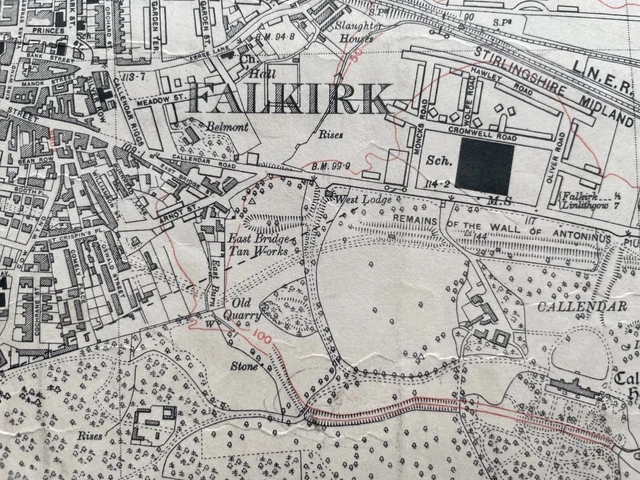 PROV. EDITION TOPOGRAPHICAL Map of the Falkirk area. Stirlingshire XXX ...