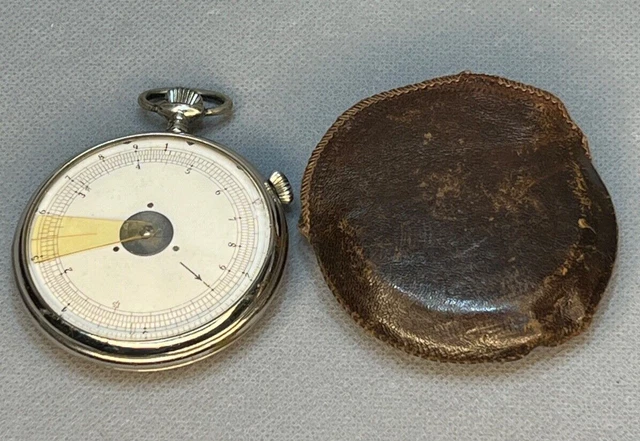 1910 ANTIQUE CIRCULAR Slide Rule Calculator Pocket Watch German Mother ...