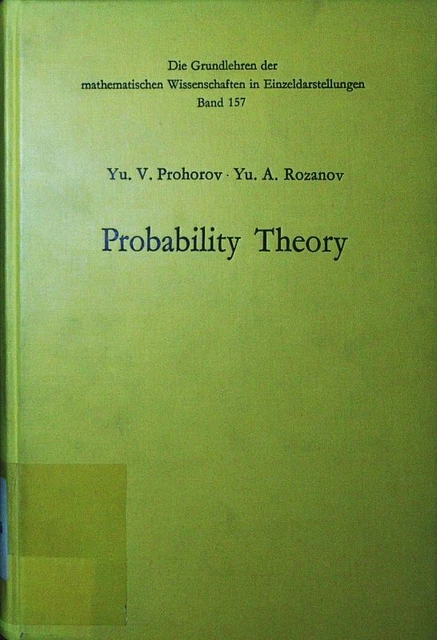 PROBABILITY THEORY. BASIC concepts, limit theories, random processes. Prokhorov, £21.87 ...