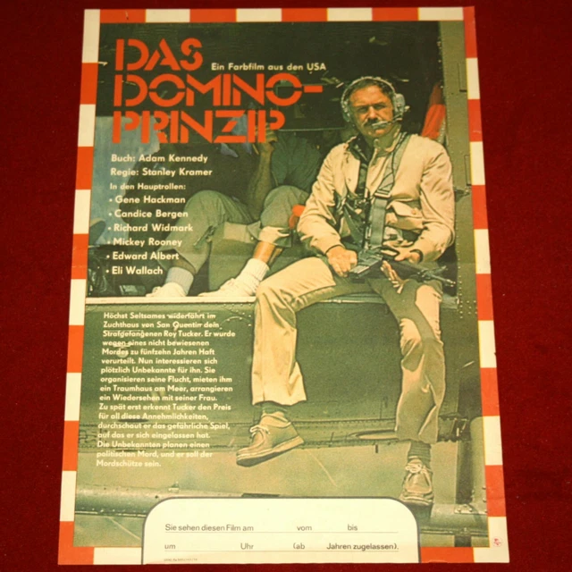 DDR-KINOPOSTER DAS DOMINO-PRINZIP (1977) Gene Hackman Candice Bergen EUR 8,00 - PicClick DE