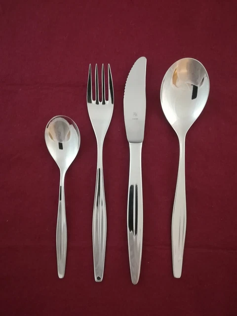 WMF ATLANTA 4200 Cromargan Menübesteck 4 teilig Messer Gabel Löffel ...