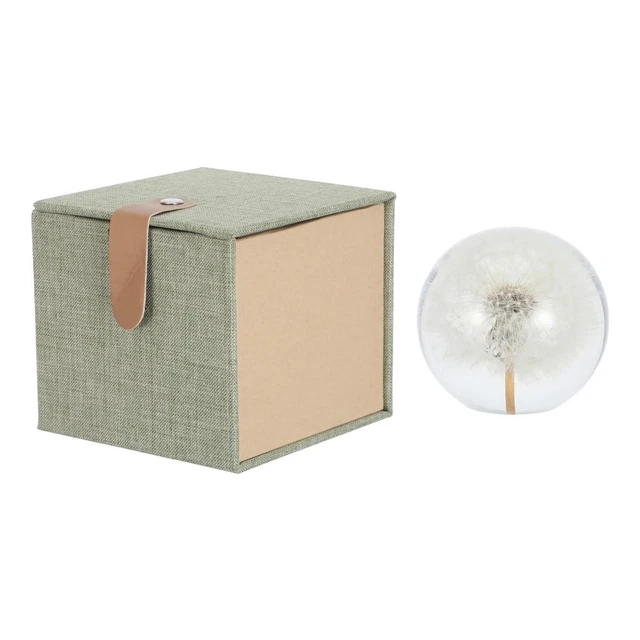 DANDELION PAPERWEIGHT: 60MM Clear Resin Sphere with Preserved Flower ...