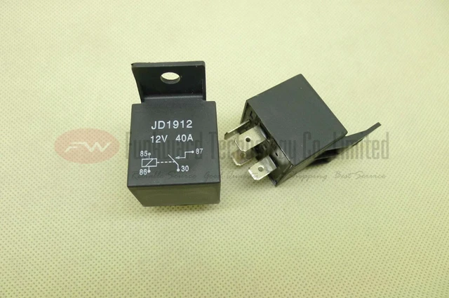 JD1912 AUTOMOTIVE RELAY 12VDC 40A W/ Holder Hole x 2pcs #WD1* EUR 6,50 ...