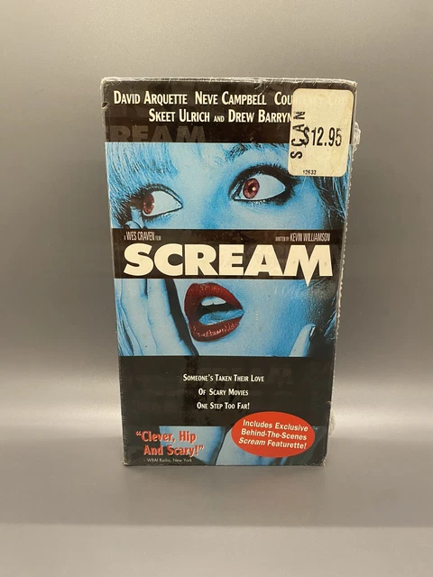 SCREAM HORROR VHS Drew Barrymore Blue Variant Wes Craven New Factory ...