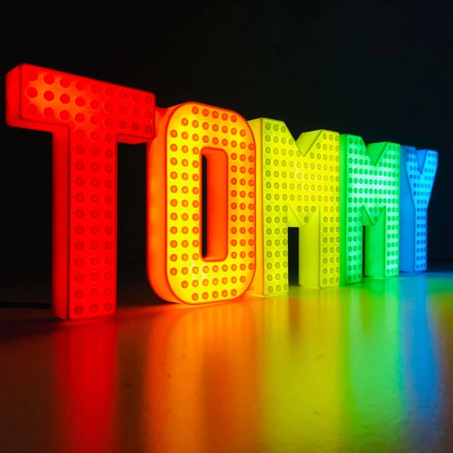 PERSONALISED LED BUILDING Brick Name Sign: 3D Building Brick Night ...
