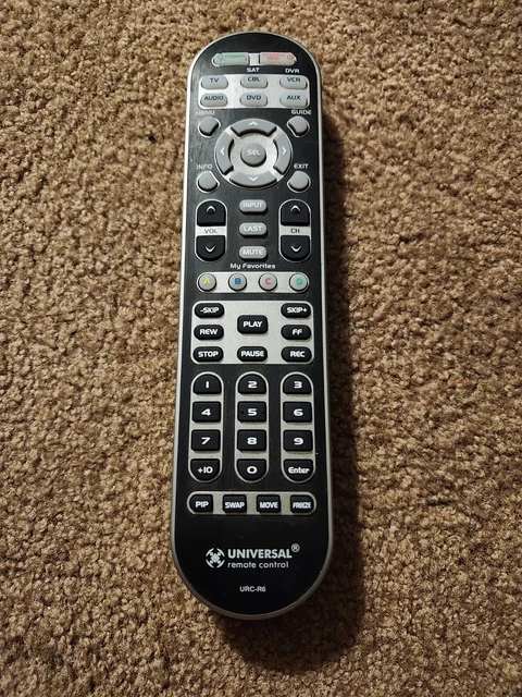 UNIVERSAL REMOTE CONTROL Model URC-R6 Learning Programmable TV DVD VCR ...