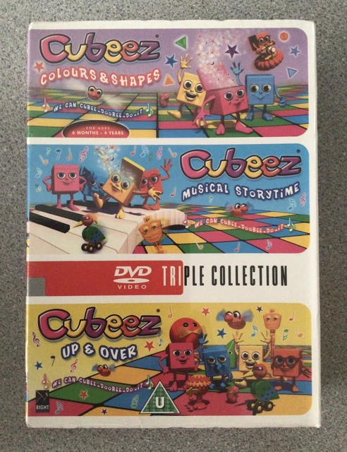 CUBEEZ TRIPLE COLLECTION DVD Set Colours, Shapes, Musical Storytime, Up ...