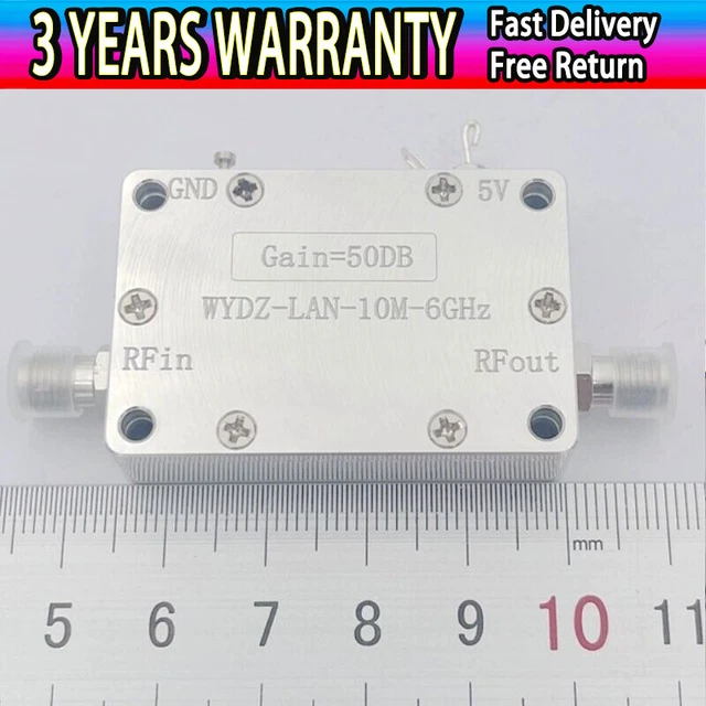 10MHZ-6GHZ 50DB LNA Wideband Low Noise Amplifier for Beidou/GPS ...