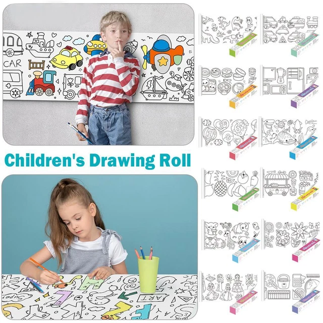CHILDREN'S DRAWING ROLL of Paper For Kids ColoRings Drawing G6 Roll ...