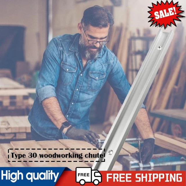 WOODWORKING ALUMINUM SLOT Miter Track Jig Fixture for Router (White ...