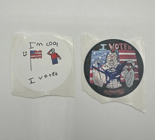 AUTHENTIC MICHIGAN WEREWOLF Stick Man I Voted Sticker 2024 Election ...