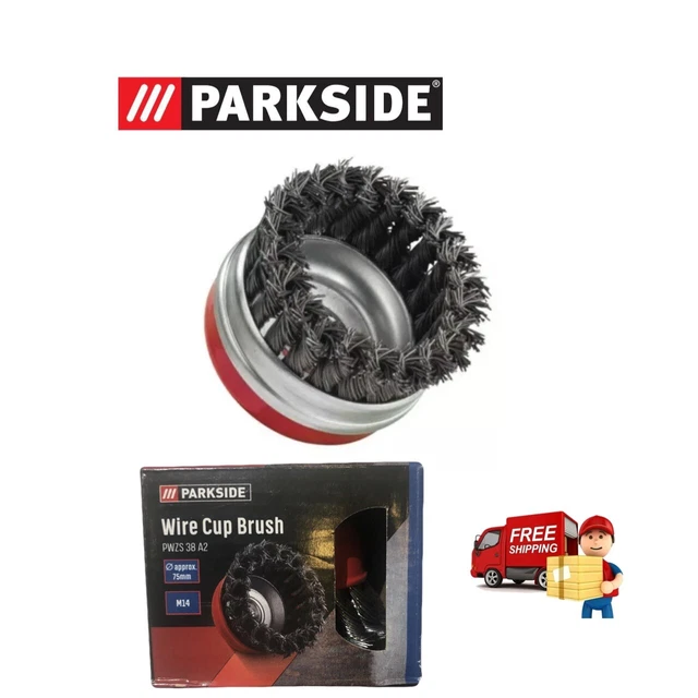 PARKSIDE WIRE CUP Brush 75mm M14- removes rust paint PWSZS 38 B3 / PTBG ...
