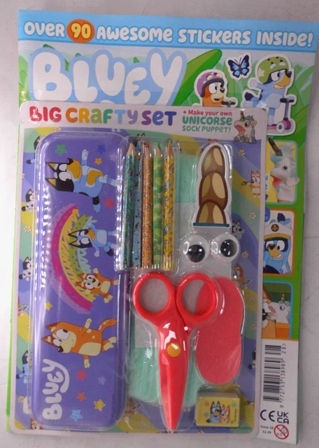 BLUEY MAGAZINE #28 2024 Stickers Stories +Big Crafty Set & Stickers £14 ...