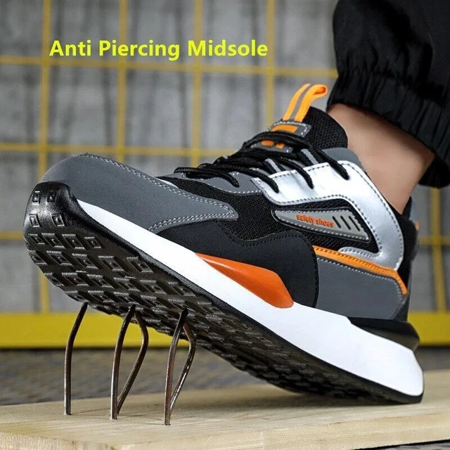 UK MENS LIGHTWEIGHT Safety Trainers Steel Toe cap Women Work Shoes ...