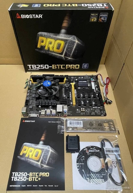 MOTHERBOARD BIOSTAR TB250-BTC PRO (CPU+RAM included) £142.34 - PicClick UK