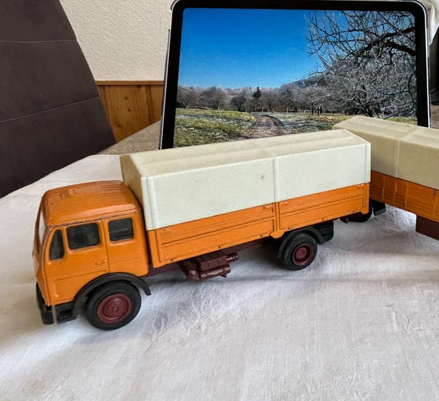 NZG MODELLE 1:50 - No. 146 Mercedes Benz Hängerzug Pritsche/Plane ...