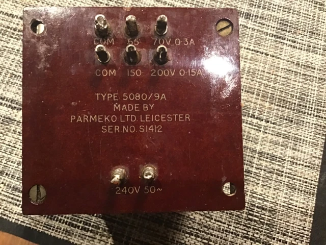 MAINS TRANSFORMER, TUBE valve ,vintage . 240 V 65/70/150/200v output ...