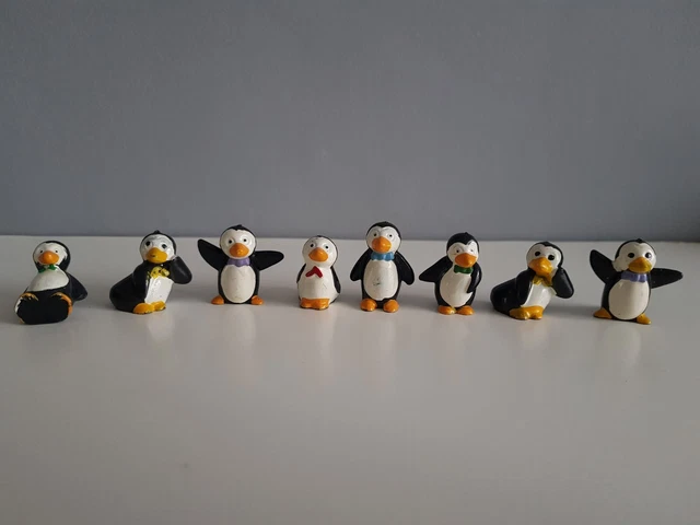 VINTAGE 80S TOY. Gift Shop Plastic Penguin X8 Animals Figures. Retro ...