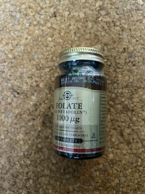 SOLGAR FOLATE (AS Metafolin) 1000 mcg Tablets - Pack of 60 £12.99 ...