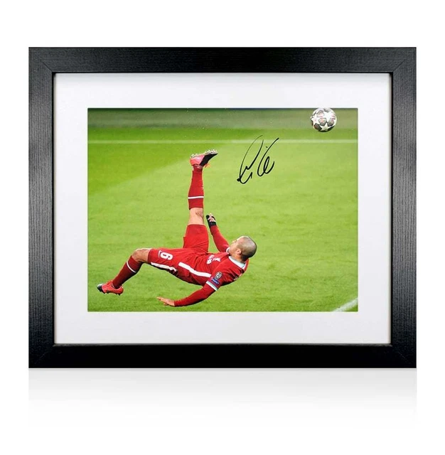 FOTO LIVERPOOL INCORNICIATA Thiago Alcantara firmata: autografo calcio ...