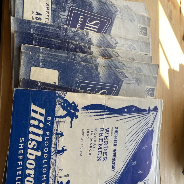SHEFFIELD WEDNESDAY 1964/65 22 X Home Programmes Full League Season ...