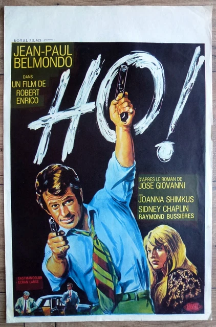 BELGIAN POSTER HO, JEAN PAUL BELMONDO, ROBERT ENRICO, JOSE GIOVANNI ...