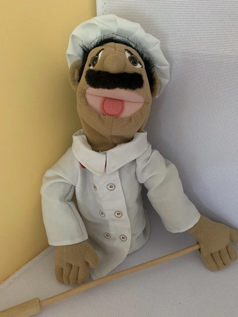 MELISSA & DOUG Chef Hand Puppet Soft Plush Toy 13” With Wooden Control ...