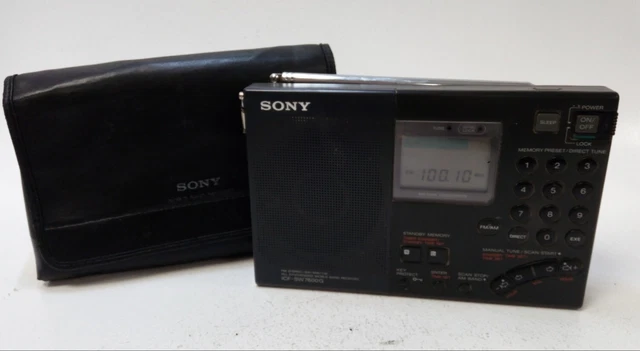 VINTAGE SONY ICF-SW7600G World Band Receiver Radio With Carry Case ...