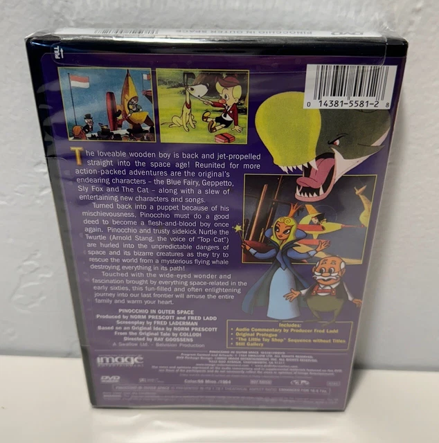 PINOCCHIO IN OUTER Space DVD 1964 Animated Cartoon OOP Rare Fred Ladd ...