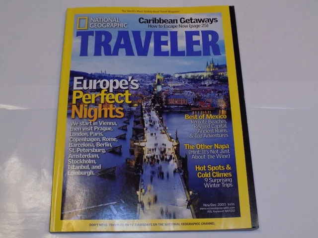 NATIONAL GEOGRAPHIC TRAVELER Magazine November December 2003 Napa ...