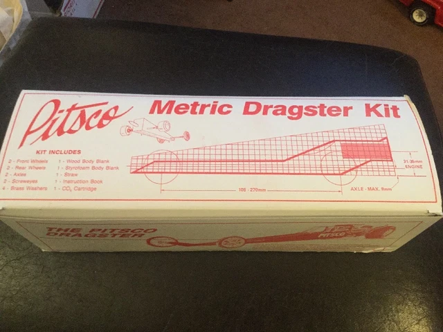 THE PITSCO METRIC Dragster Kit Wooden Model From 1977 £15.52 - PicClick UK