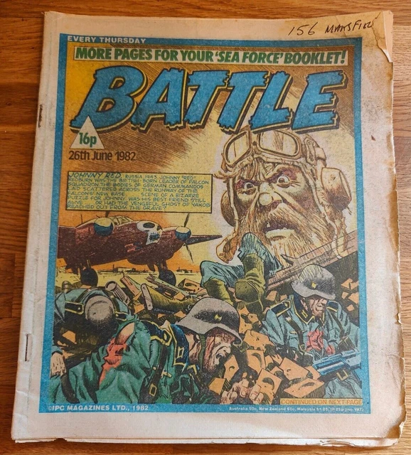 COMIC - VINTAGE Battle Action War Comic Dated 26th June 1982 UK Reading ...