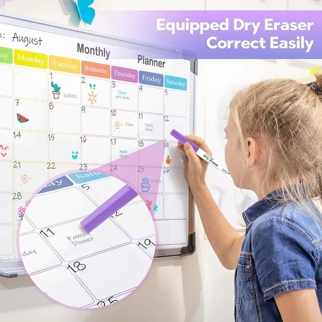 YISAN MAGNETIC DRY Erase Markers Ultra Fine Tip, 0.7mm Extra Fine ...