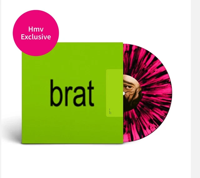 CHARLI XCX - BRAT Limited Edition HMV Splatter Vinyl LP with SIGNED ...