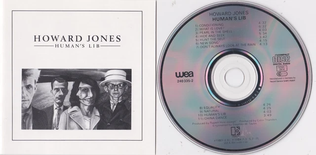 HOWARD JONES HUMAN'S Lib CD Mint & Like New Condition Made In Germany ...