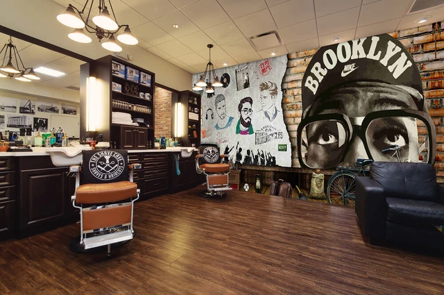 3D YOUNG AGE P463 Barber Shop Wallpaper Mural Self-adhesive Removable ...