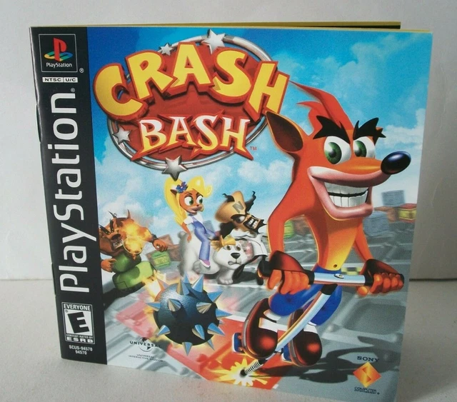 CRASH BASH MANUAL Only NO GAME PlayStation 1 PS1 Instruction Booklet ...