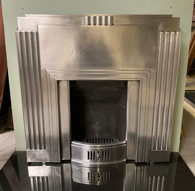 LARGE ORIGINAL 1920S 1930s Art Deco Living Room polished cast iron ...