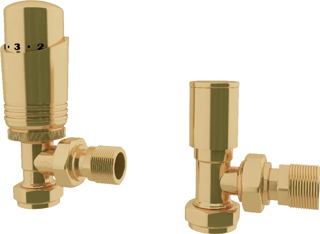 VALVOLE RADIATORE TRV Termostatiche 8mm Ottone/ABS Angolato Ottone ...