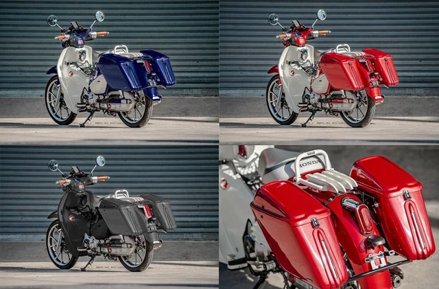 RED REAR RACK Box Luggage Carry Lh+Rh Fit Honda Super Cub C125 125 2018 ...