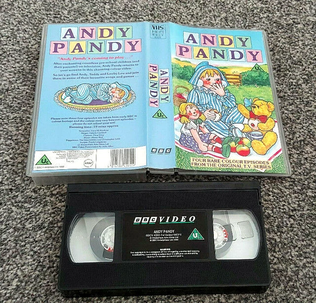 ANDY PANDY BBC Video Four Colour Episodes Pal Vhs Video Kids Children £ ...