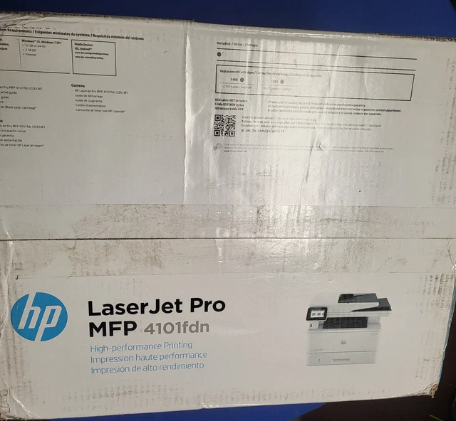 HP LASERJET PRO MFP 4101fdn Laser Printer, Black And White Mobile Print ...