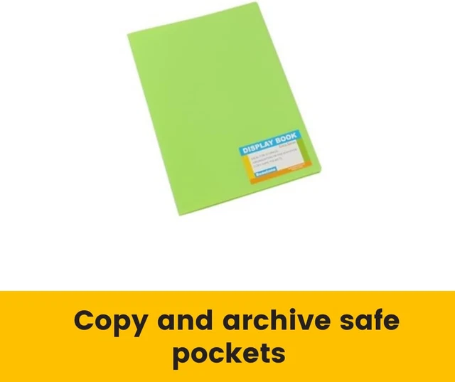 DISPLAY BOOK FIXED A4 Polypropylene Cover Lime 20 Pockets [Item No ...