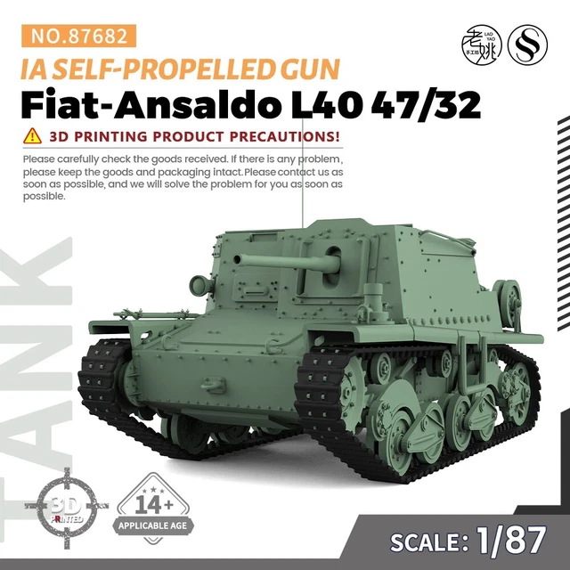 SS87682 1/87 HO Scale Railway Model IA Fiat-Ansaldo L40 47/32 Self ...