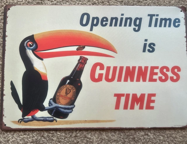 GUINNESS SIGN TOUCAN - Opening Time Is Guinness Time £9.03 - PicClick UK