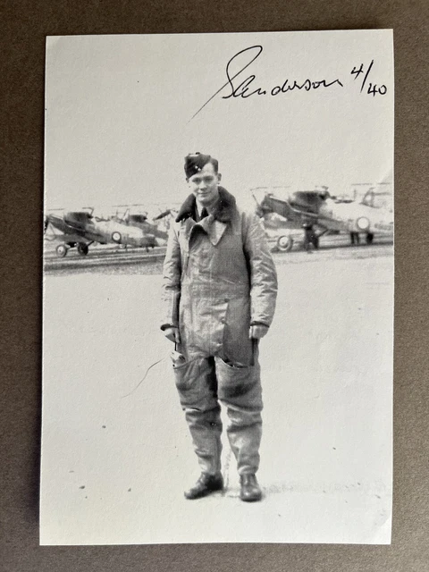 SMALL PAPER PHOTO Signed WW2 RAF Battle Of Britain Pilot Donald ...