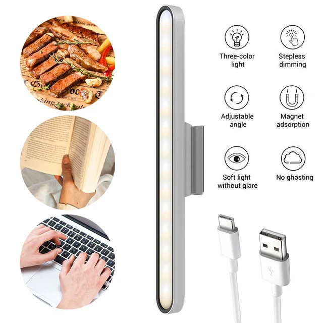 MAGNETIC WIRELESS LED TOUCH Light USB Rechargeable Strip Cabinet Closet ...