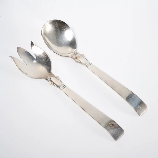 VINTAGE MASTERPIECE JAPAN Silverplate 2 Piece Salad Serving Set $70.00 ...